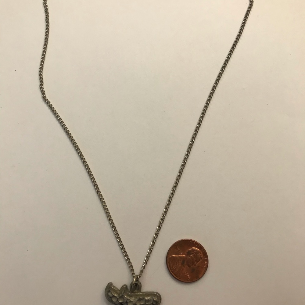 Vintage Hebrew Pi Symbol Pendant Necklace - Gem